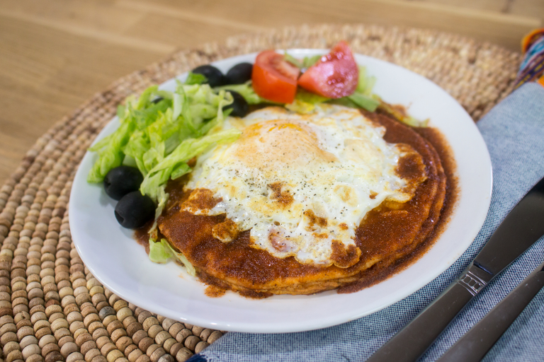 EASY New Mexico Style Flat Enchiladas Recipe
