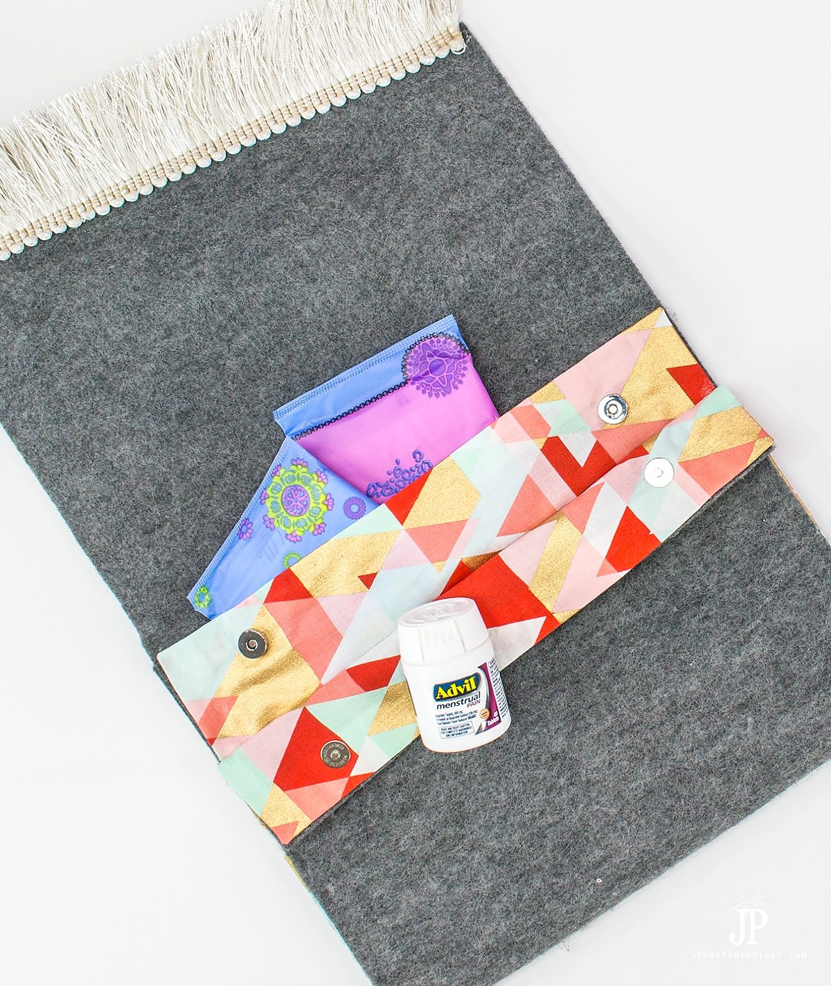 DIY Period Kit - NO SEW Secret Compartment Clutch