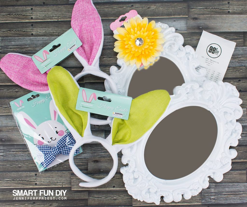 Easter Bunny Ears Mirror - Easter Decor for Under $7 with the 99!
